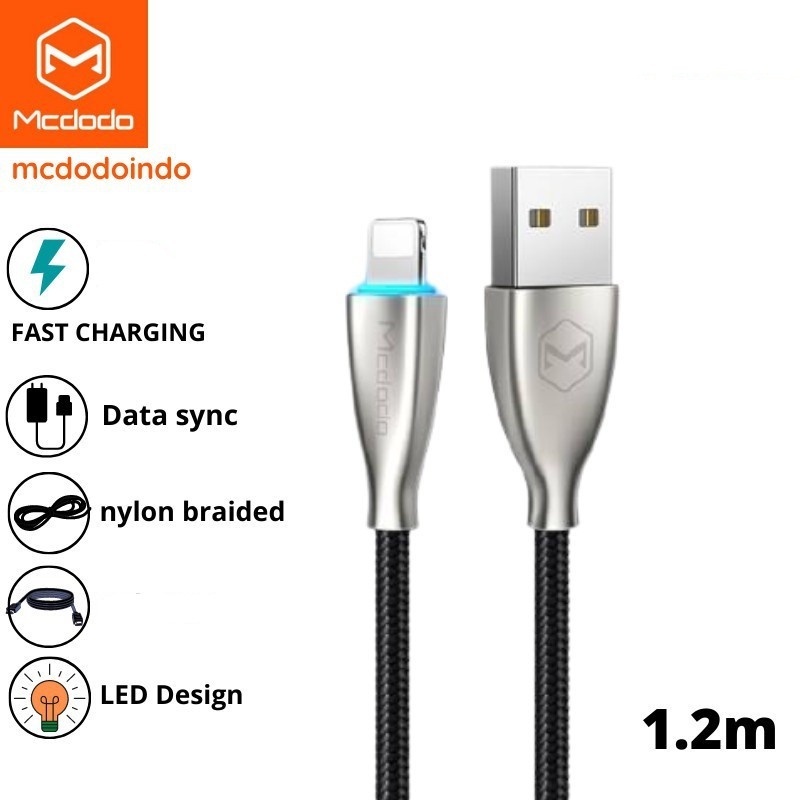 Mcdodo CA-5700 3A สายเคเบิลข้อมูล IP USB จอแสดงผล LED สายชาร์จเร็วด่วน | Shopee Thailand