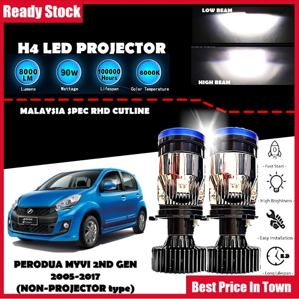 Perodua MYVI 2NG GEN 2005-2017 (NON-Projector) ไฟหน้า Lampu LED Kereta ...