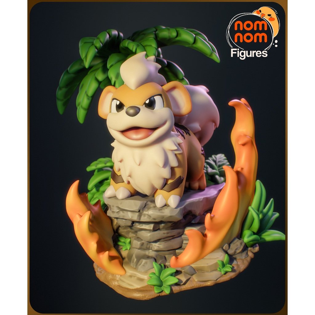 Nomnom Figures Chibi Growlithe - ฟิกเกอร์เรซิ่นพิมพ์ลาย Pokemon 3 มิติ | Shopee Thailand