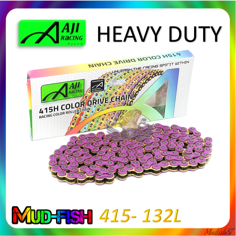 Rantai AJI RACING 415 HEAVY DUTY COLOUR CHAIN 415H X 132L (PURPLE ...