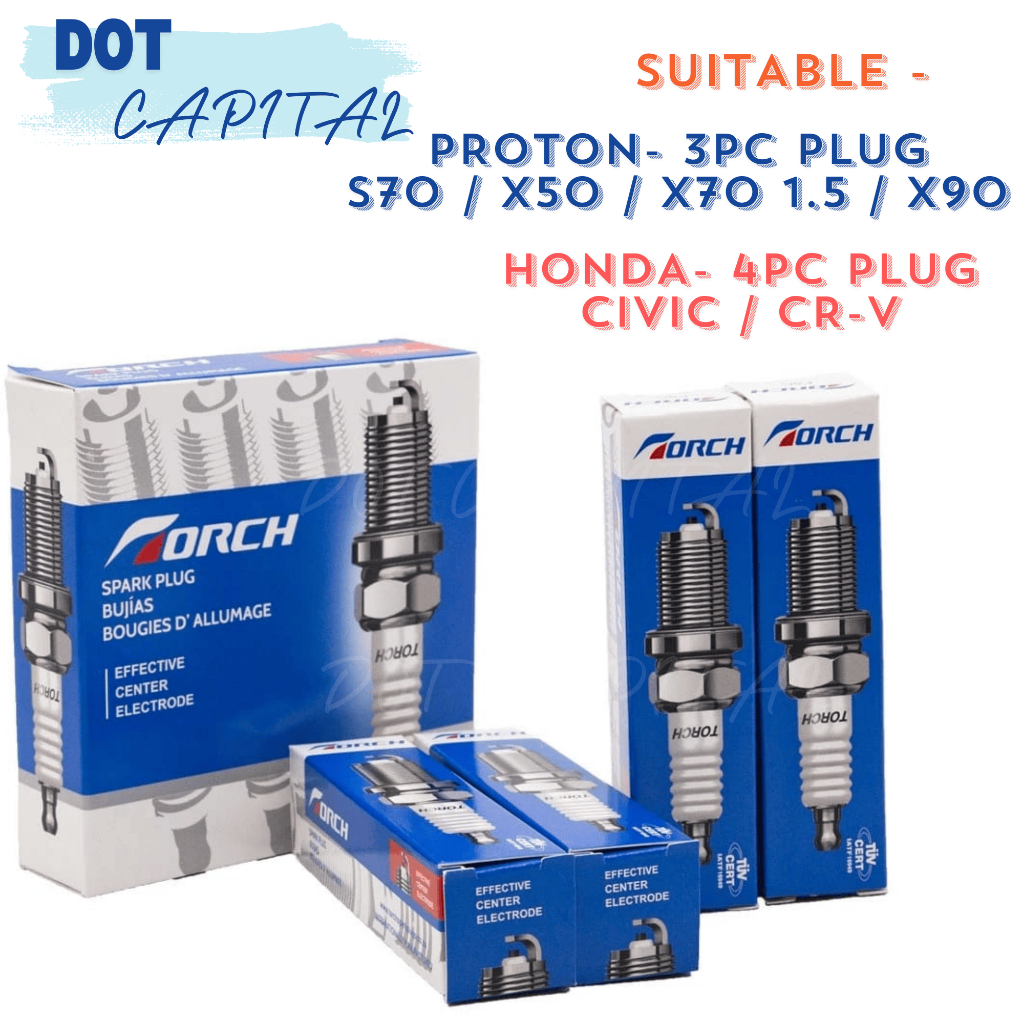 Torch หัวเทียนอิริเดียมปลายคู่ 3 หรือ 4 PC HONDA CIVIC TEA CR-V TME ...