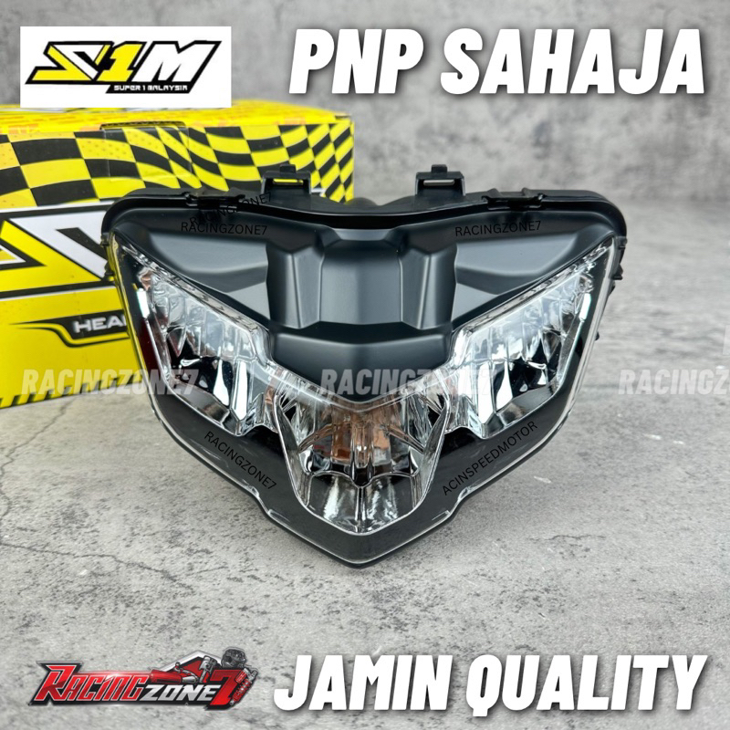 S1m ZHIPAT Y15ZR v2 LC135 V8 Fi LED ไฟหน้าโคมไฟ/ Y15ZR v2 LED LAMPU DEPAN/ LCV8 HEAD LAMP SMOKE ...