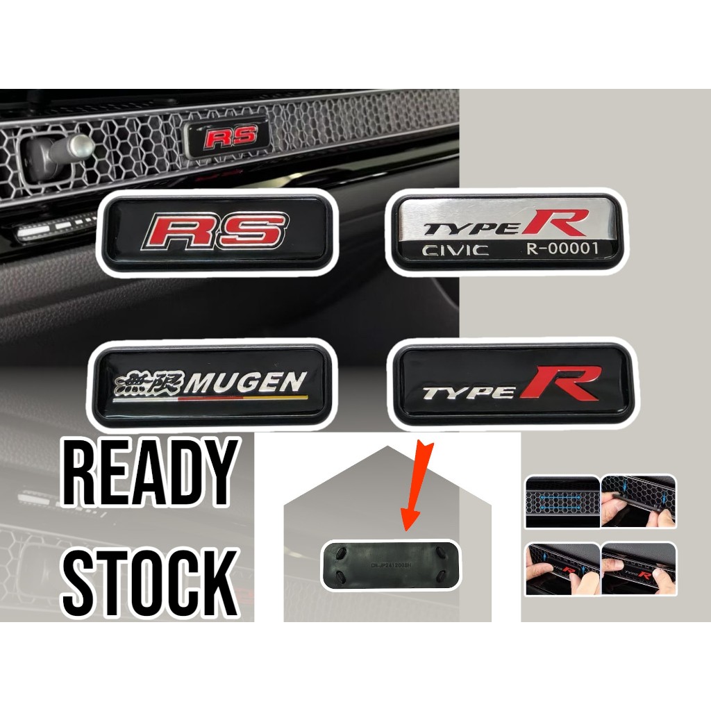 คลิปสัญลักษณ์แดชบอร์ด honda civic fe ใหม่ hondacivic fl5 honda fl1 ประเภท r mirroren rs โลโก้ ...