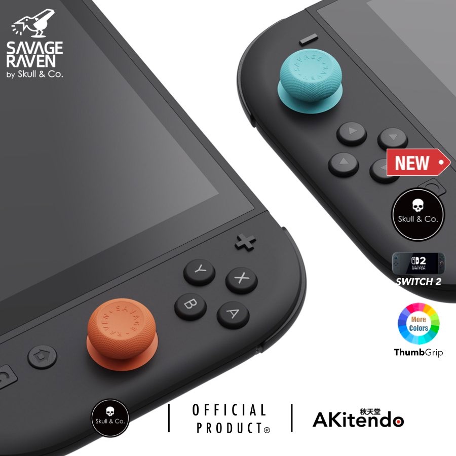 Savage Raven โดย Skull & Co. ชุดจับนิ้วหัวแม่มือสําหรับ Nintendo SWITCH ...
