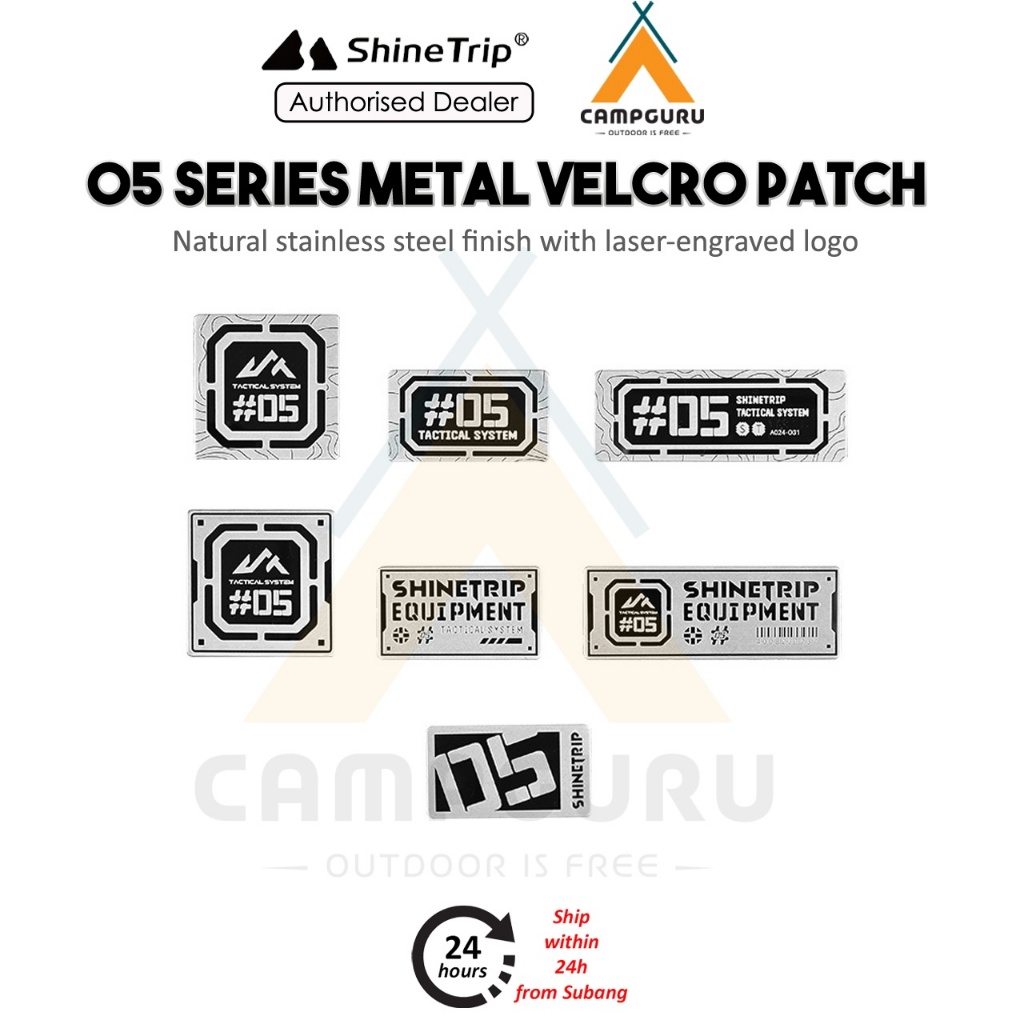 ShineTrip 05 Series ยุทธวิธีโลหะ Velcro Patch Badge สแตนเลส A525-D0LT ...