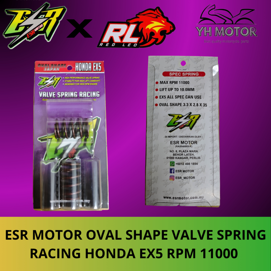 ESR MOTOR OVAL SHAPE VALVE SPRING RACING HONDA EX5 RPM 11000 | Shopee ...