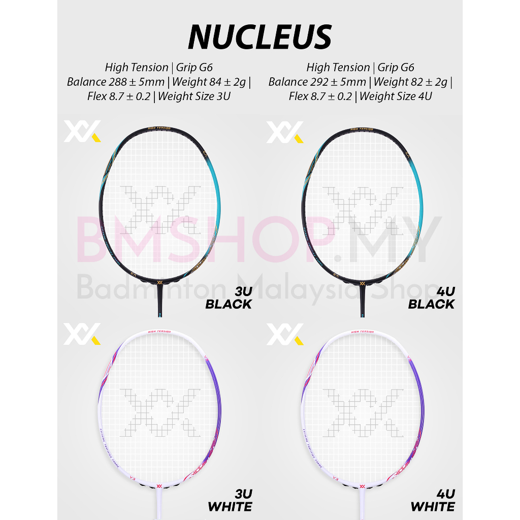MAXX Racket Nucleus V3(บริการร้อยเชือกฟรี, สายฟรี Maxbolt MBS20 & Grip ...