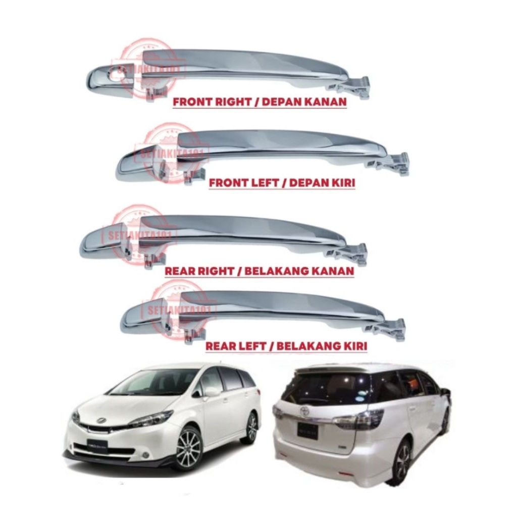 TOYOTA WISH ZGE20 ที่จับประตู/มือจับเปิด/เปิดโล่ง (สีโครเมียม/สีรอม ...