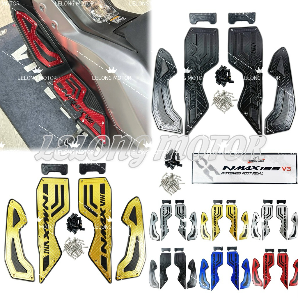 NMAX 155 V3 NMAX ใหม่ 2025 CARPET CNC ALLOY FLOOR PANEL FLOOR STEPBOARD ...