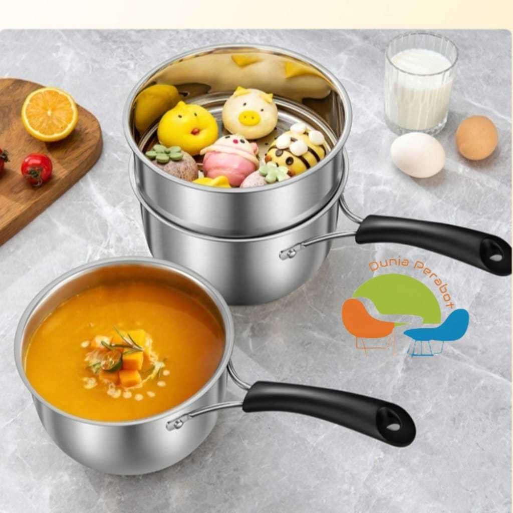 หม้อซุปสแตนเลสหนา /หม้อก๋วยเตี๋ยว/ หม้อนม/ กระทะซอส/ Periuk Sup Keluli ...