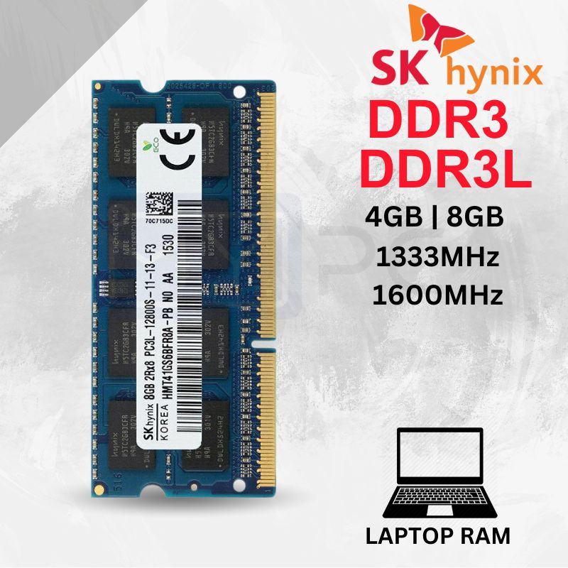 *ท้องถิ่น Ddr3/ddr3l SK Hynix RAM แล็ปท็อป 1333Mhz 1600Mhz 4GB 8GB แล็ปท็อป RAM | Shopee Thailand