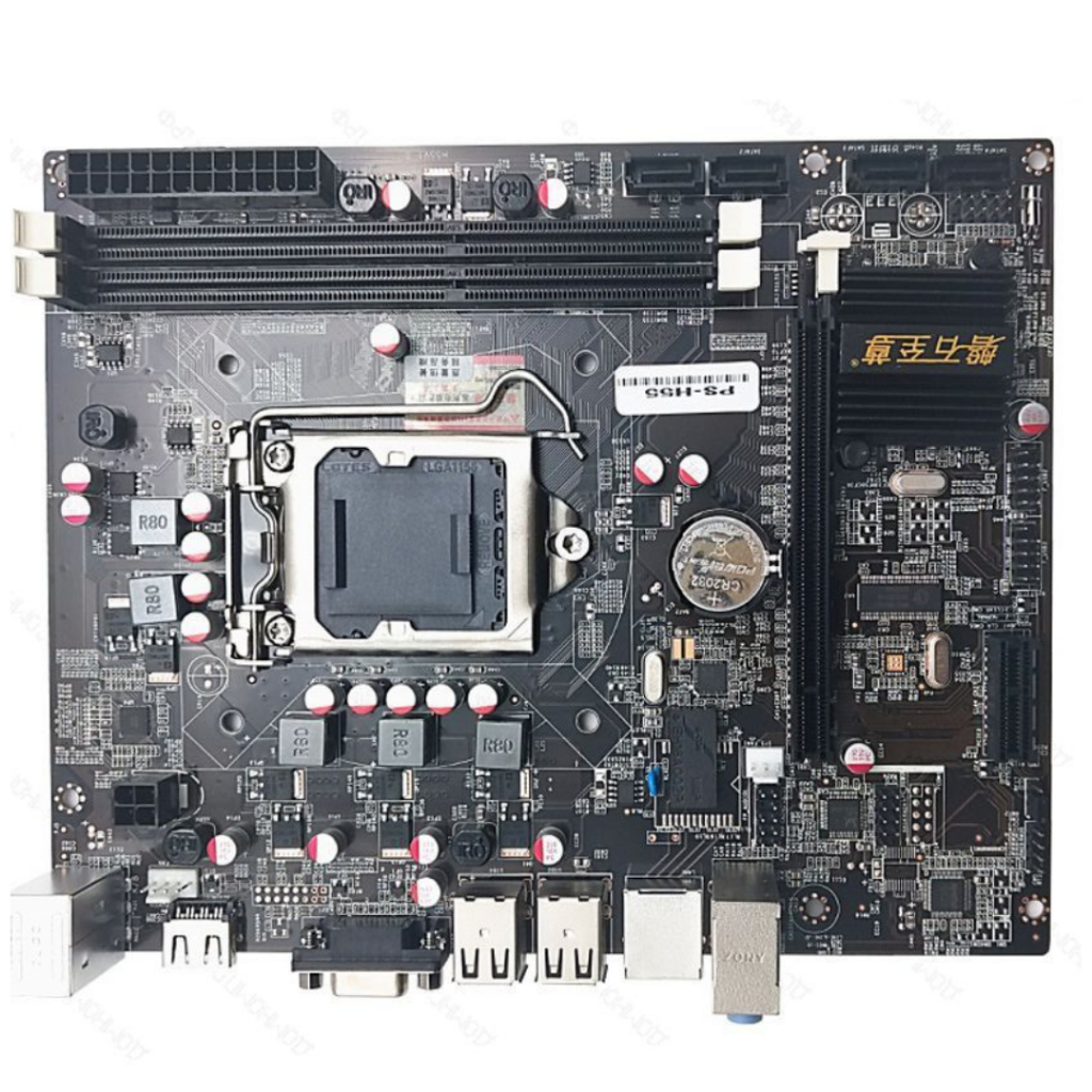 Panshi PS-H55 บอร์ดเมนบอร์ดคอมพิวเตอร์ 1156 พินอินเทอร์เฟซ P55 ชิปเซ็ต ...