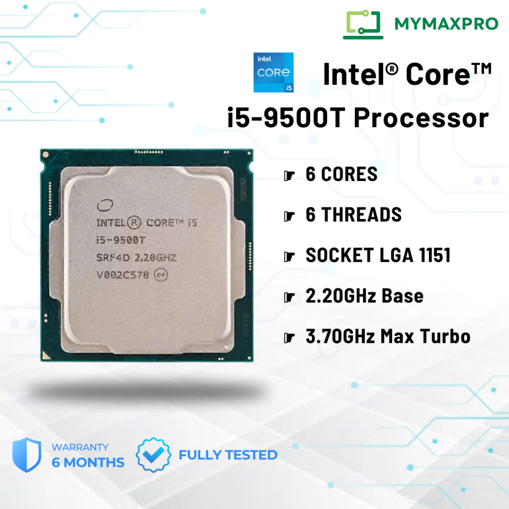 Intel Core i5-59500T i5 9TH GEN โปรเซสเซอร์ 2.20GHz 6Cores 9MB สมาร์ท ...