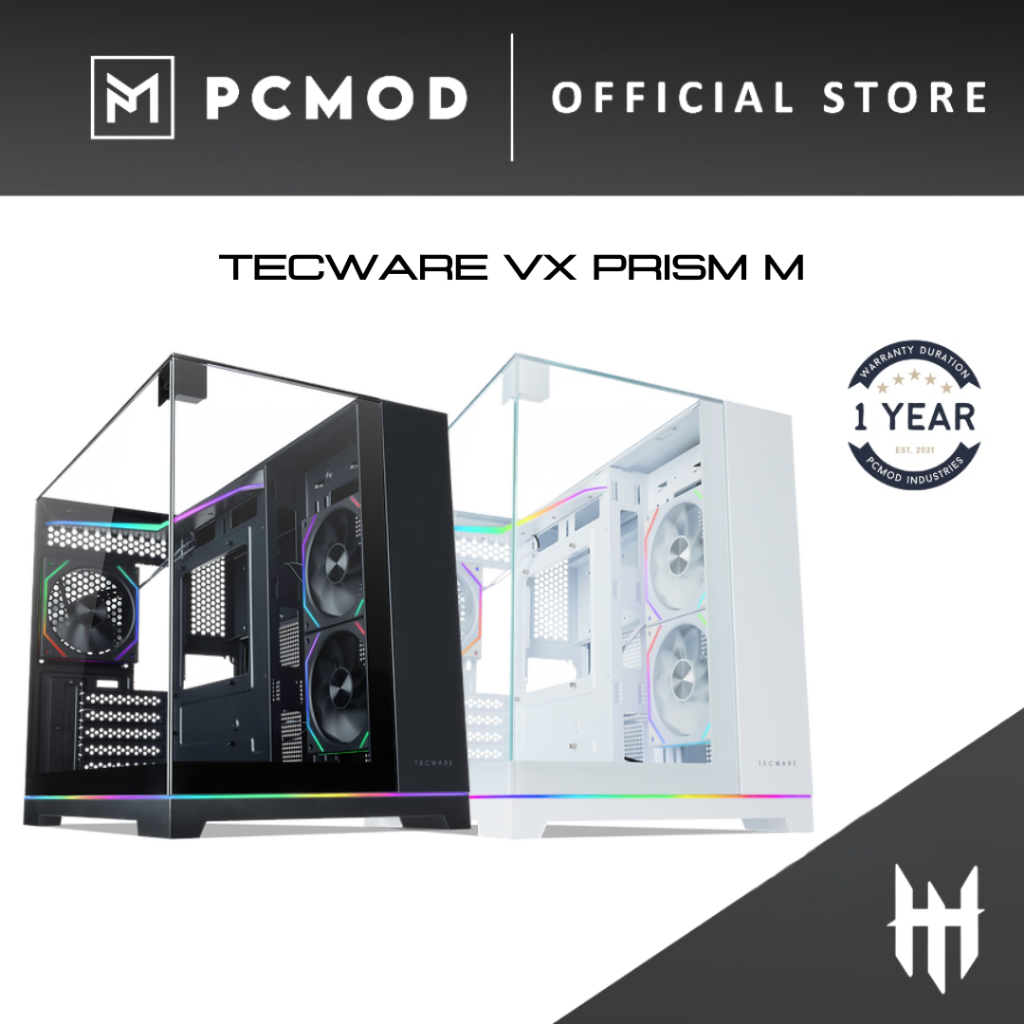 กระจกนิรภัย Tecware VX Prism M Triple พร้อมพัดลม ARGB 3 ตัว MATX ปลอกคอมพิวเตอร์ PCMOD | Shopee ...