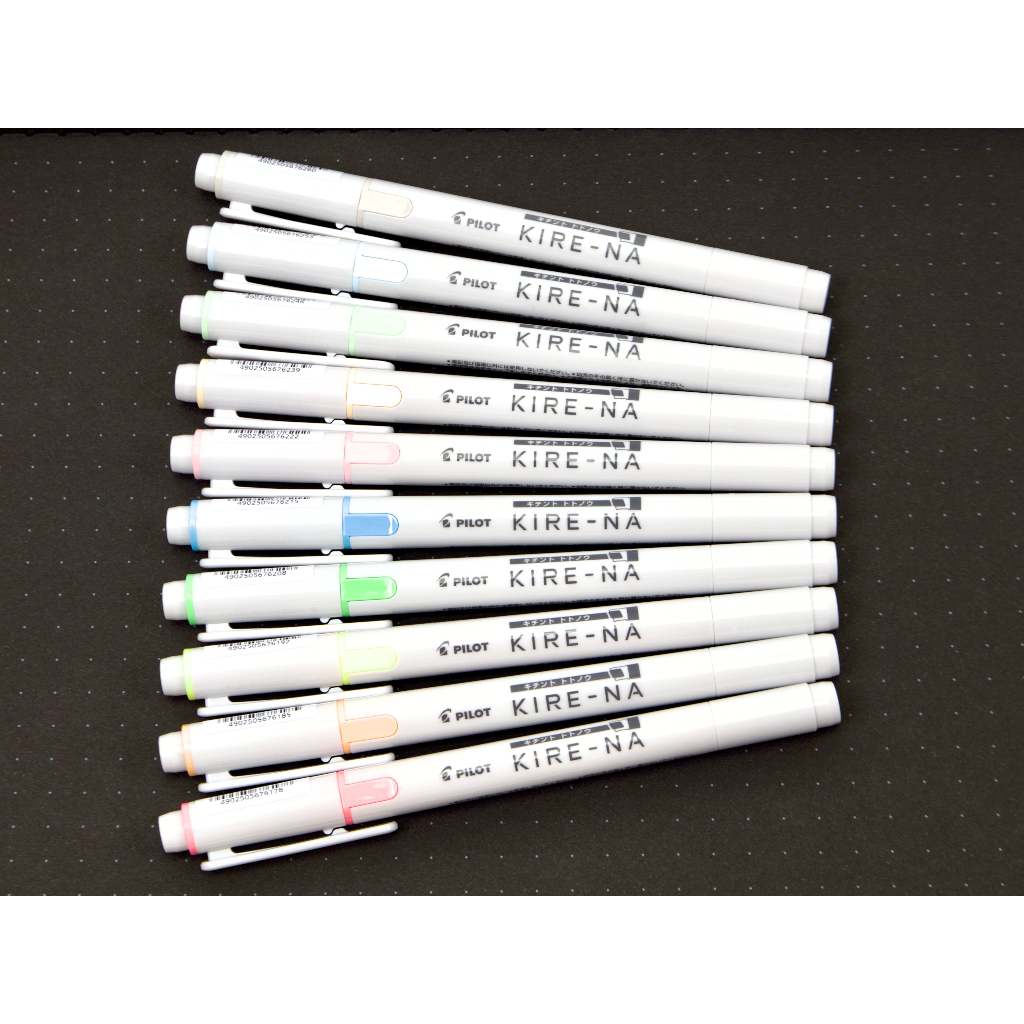 [WETAS] PILOT KIRE-NA Highlighter Set Twin-Tip Highliter Dual-ended ...