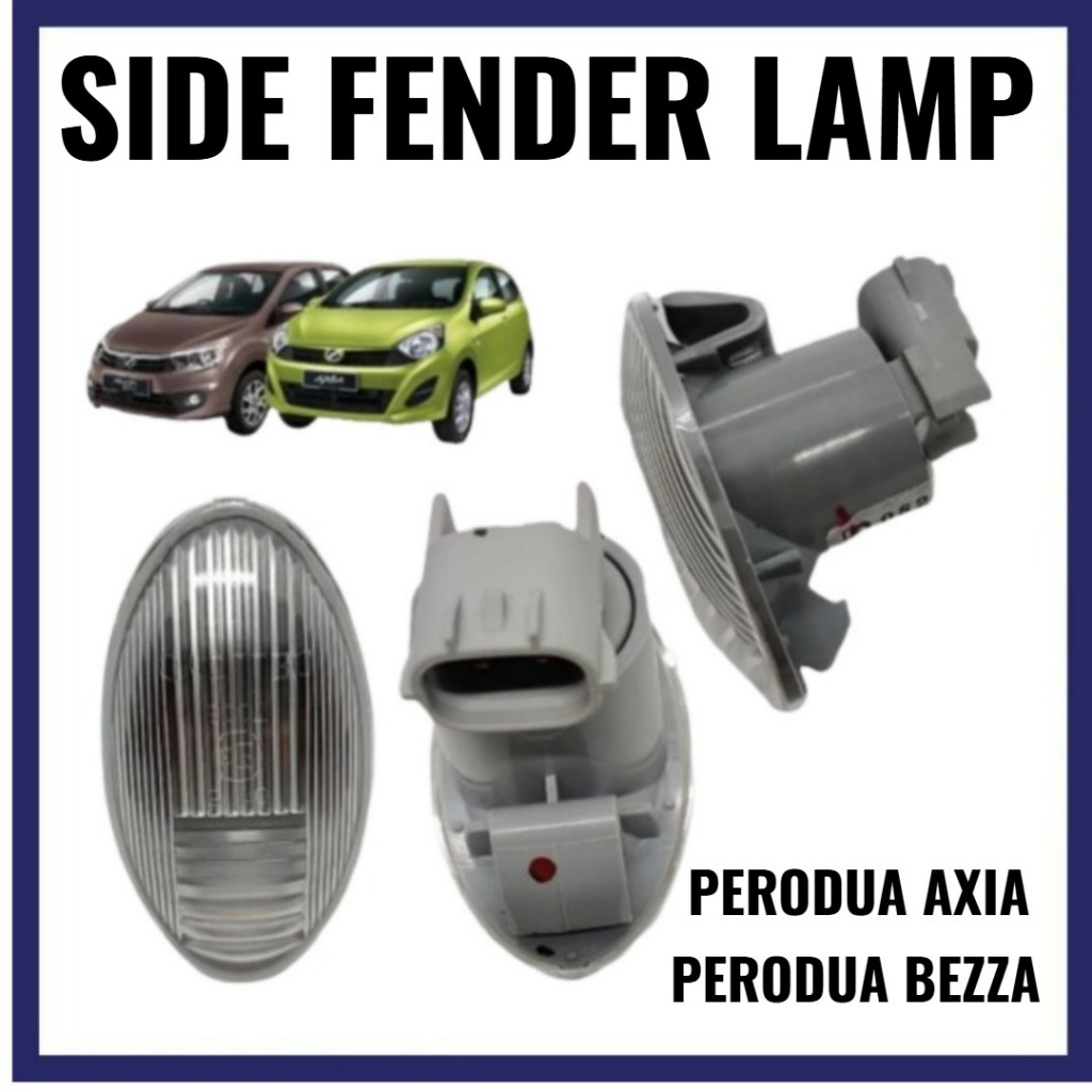 Perodua BEZZA AXIA 2014 2017 2019 ปีด้านข้างป้ายโคมไฟแสงโคมไฟ TEPI SISI ...