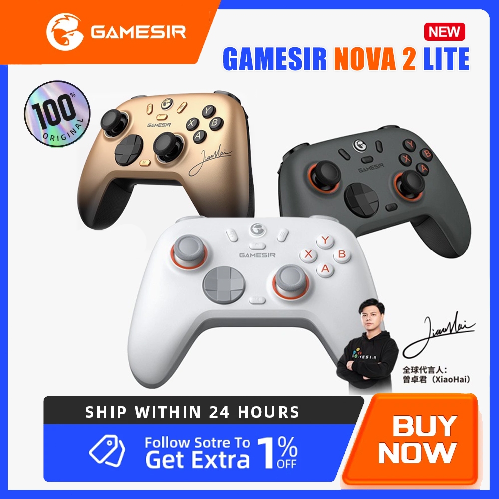 GAMESIR T4 NOVA LITE 2 คอนโทรลเลอร์เกมไร้สาย Hall Effect สําหรับ PC ...