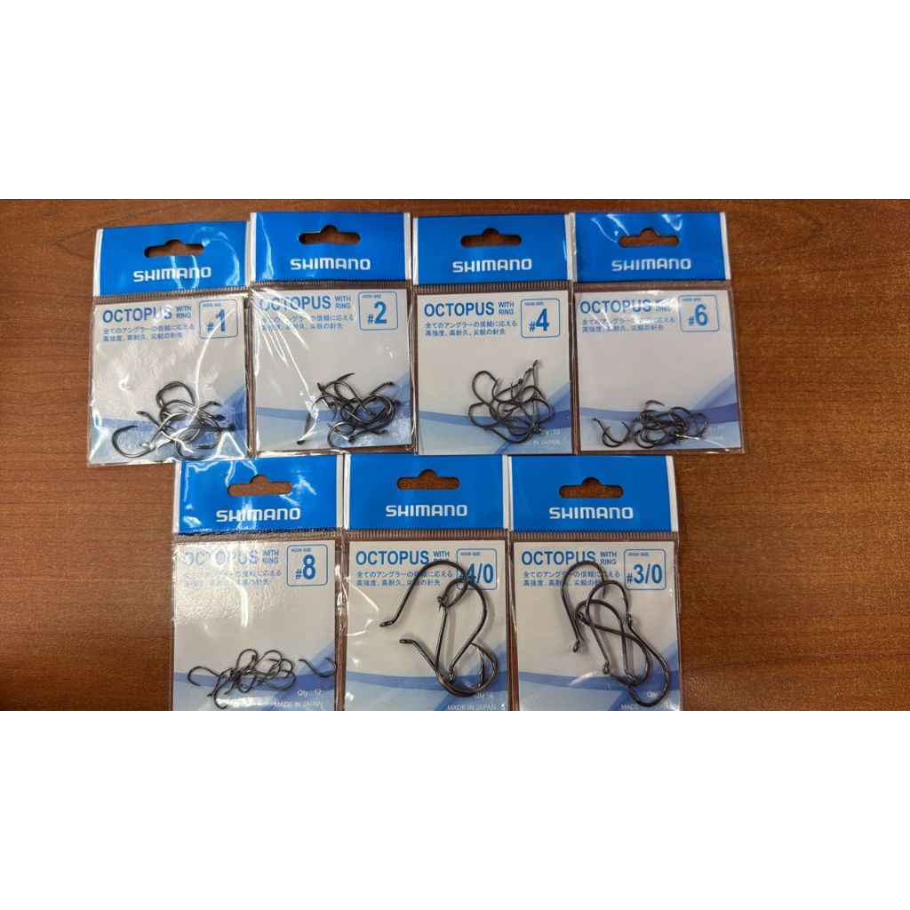 SHIMANO ตกปลา acc OCTOPUS ตะขอพร้อมแหวน HK008 shimano hook mata kail ...