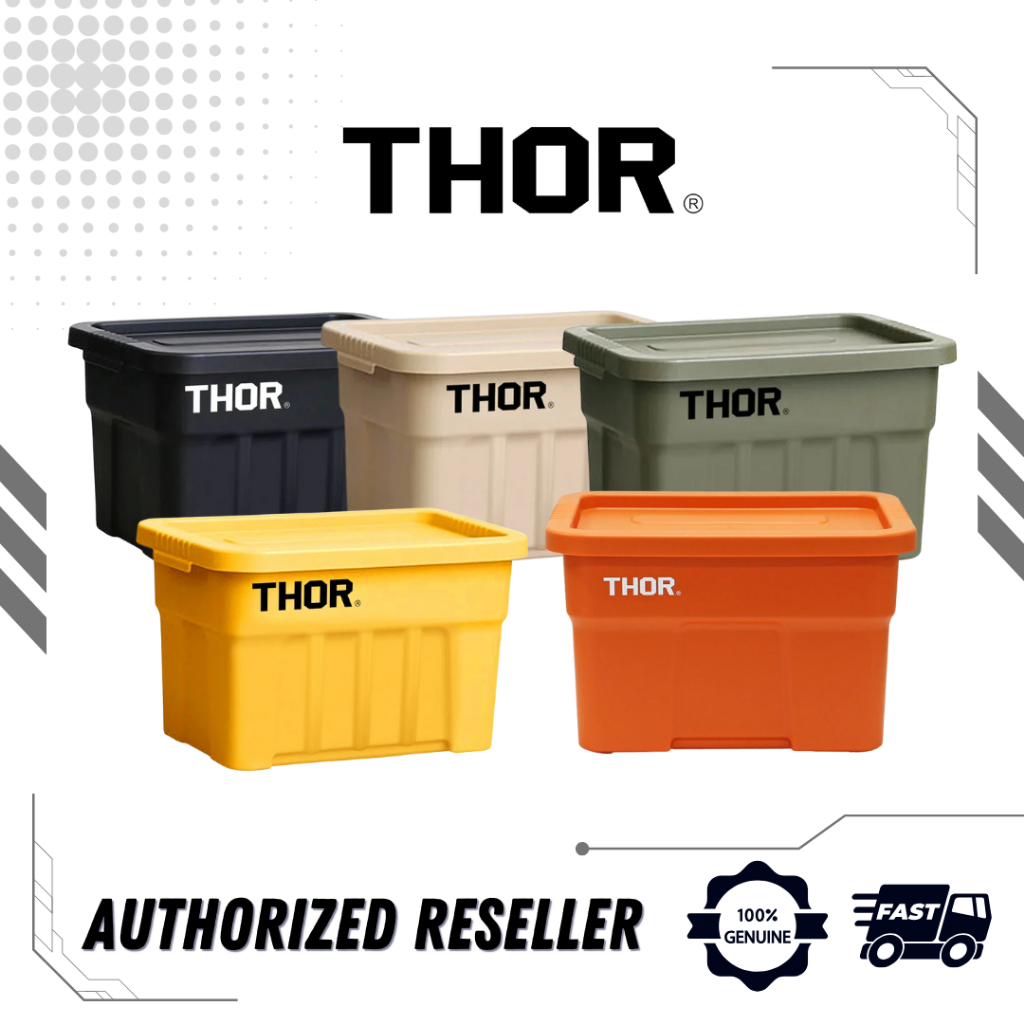 THOR 22L Tote Box พร้อมฝาปิด,ภาชนะเก็บวางซ้อนกันได้ความจุสูง | Shopee Thailand
