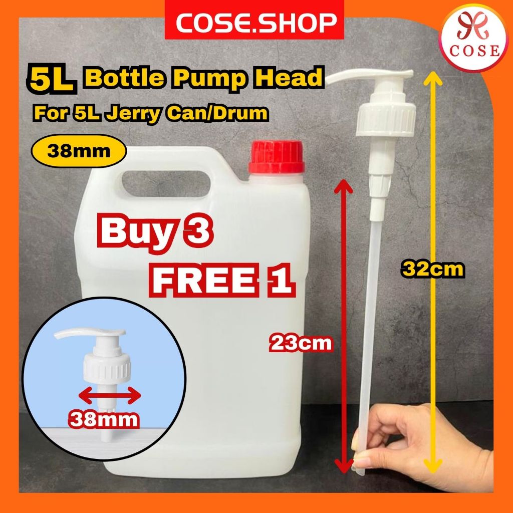 COSE 5 ลิตรปั๊ม 5L/10L HDPE ขวดปั๊ม 38 มม./45 มม.Pum Tong Air Jerry สามารถหัวปั๊มเครื่องจ่ายปั๊ม ...