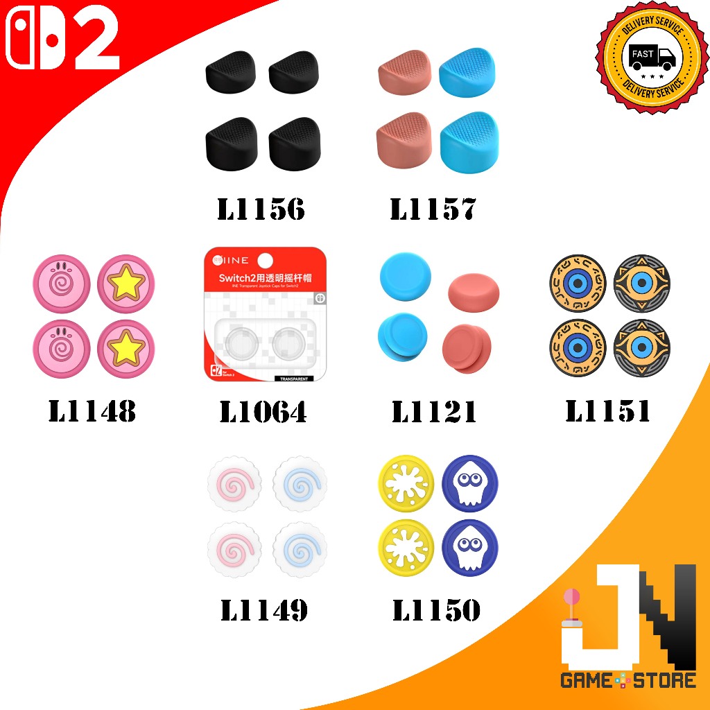 IINE Nintendo Switch 2 Theme Joy Con Thumb Grip Joystick Caps (ใหม่ ...