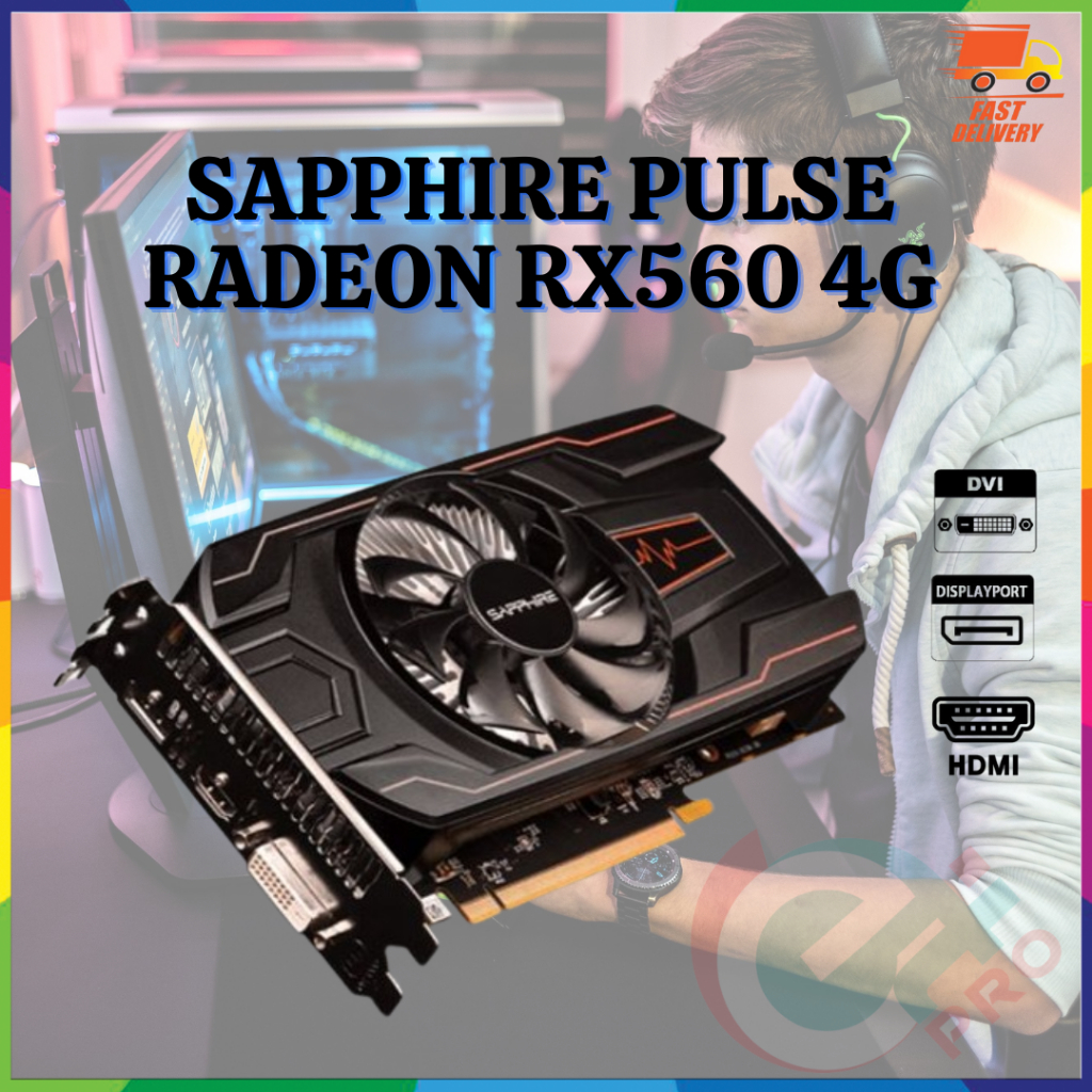 Sapphire Pulse RX560 OC 4GB | Shopee Thailand