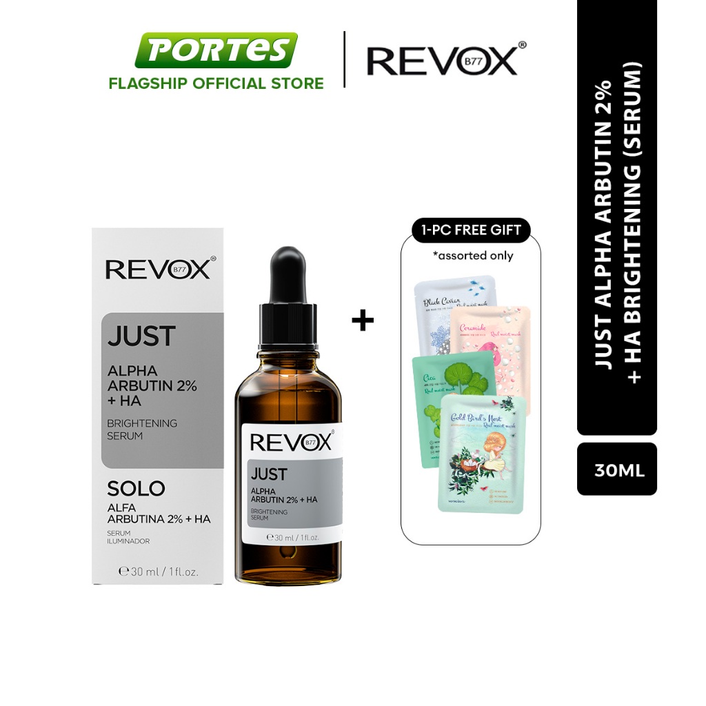 Revox B77 JUST Alpha Arbutin 2% + HA Brightening Serum (30ml) | Shopee Thailand