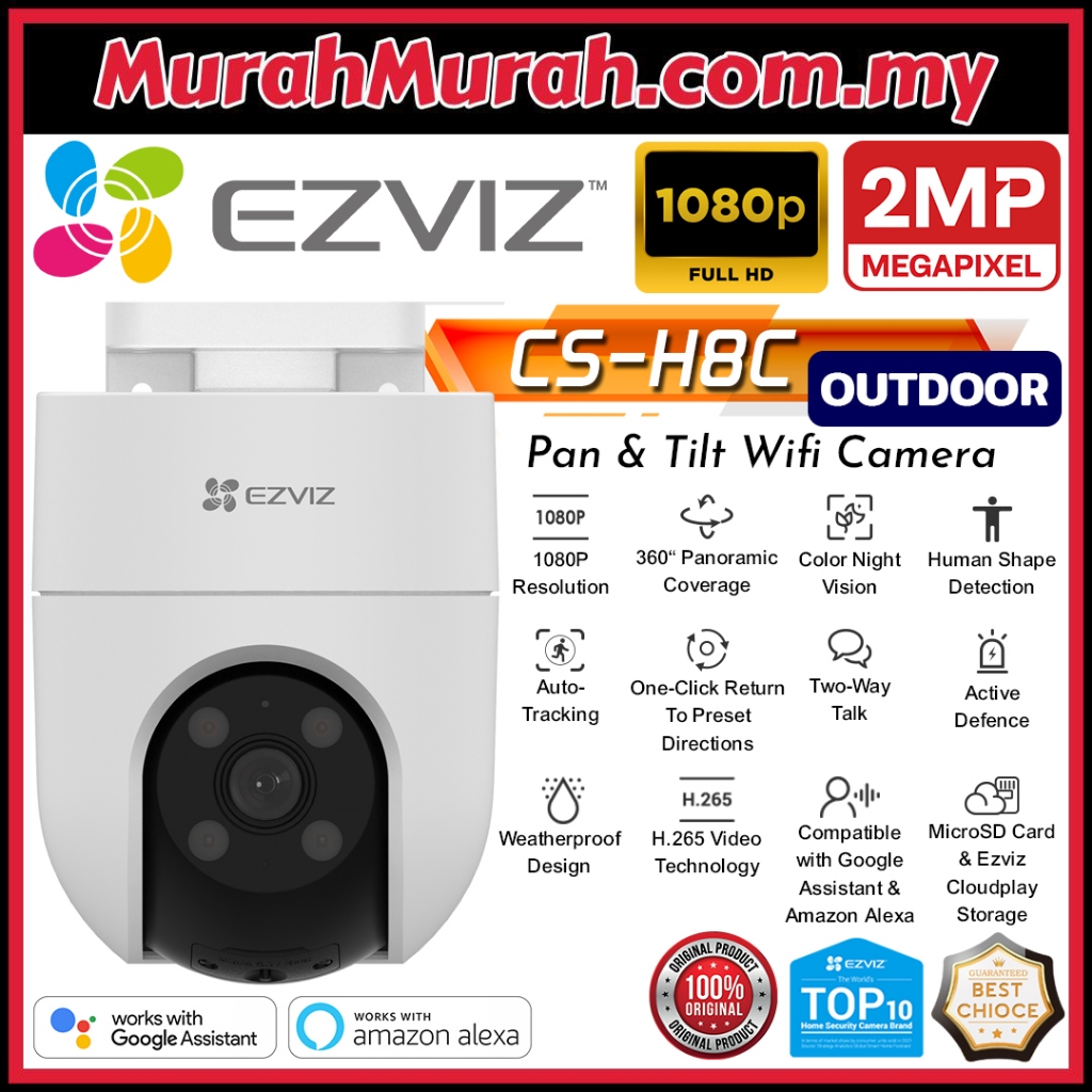 Hikvision EZVIZ WIFI กล้อง H8C 2MP AI-Human Detection การติดตาม ...