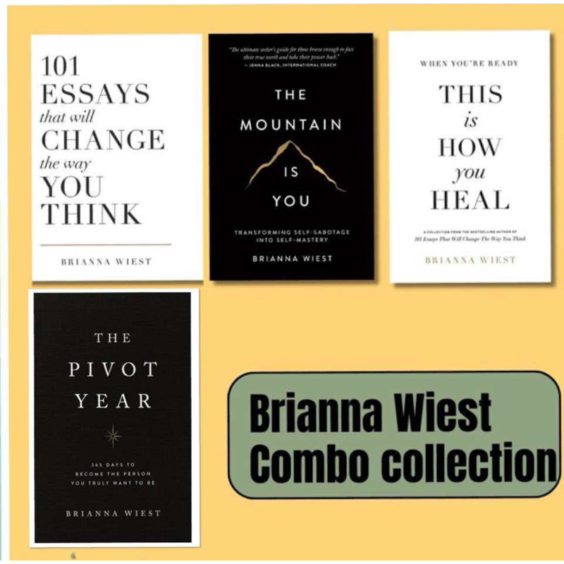 Brianna Wiest 4 Books Series - Mountain is you, 101 essays, นี่คือวิธี ...