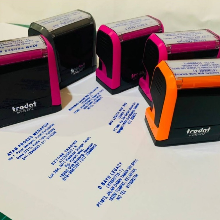 Cop TRODAT / SELF INKING STAMP / ยางแสตมป์ / COP NAMA / COP SYARIKAT ...