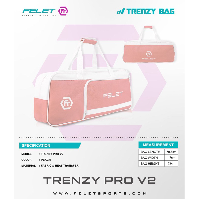 กระเป๋าไม้แบดมินตัน Felet Trenzy Pro V2 tournament | Shopee Thailand