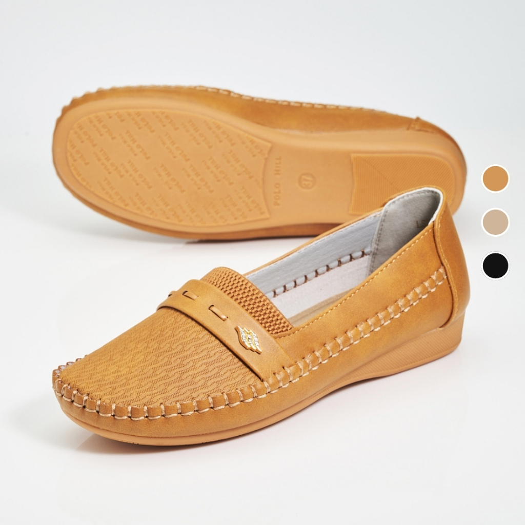 Polo HILL รองเท้าโลฟเฟอร์สุภาพสตรีแบบสวม PLSL-LS5421 | Shopee Thailand