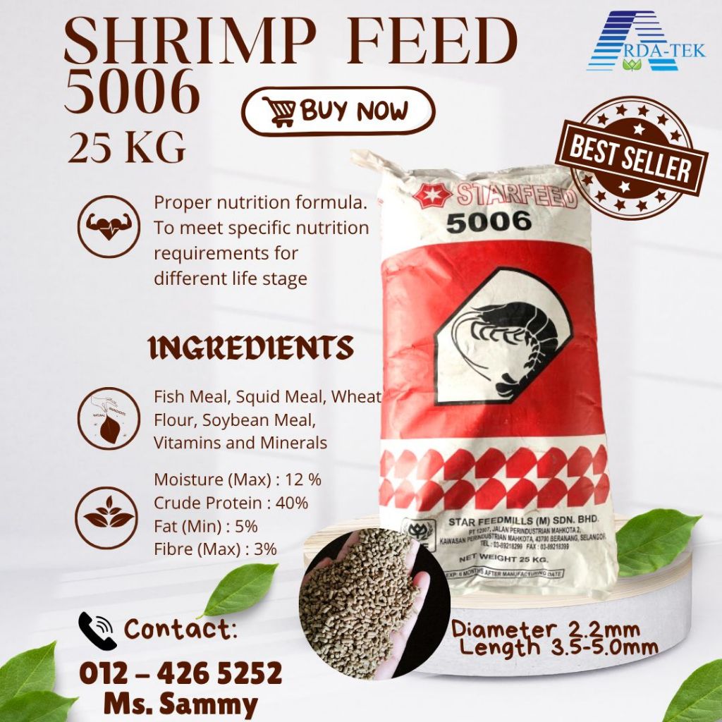 [25กก.] 5006 / SHRIMP FEED / STARFEED MILANS / โปรตีนสูง / คุณภาพสูง ...