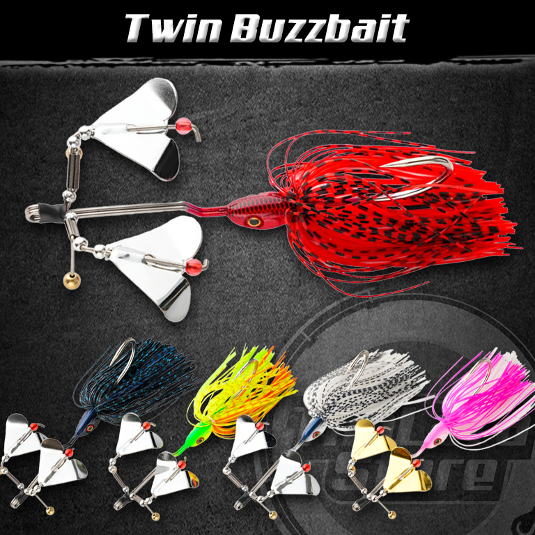Twin Buzzbait Splasher Spinner Fishing Lure Umpan Gewang Top Water ...