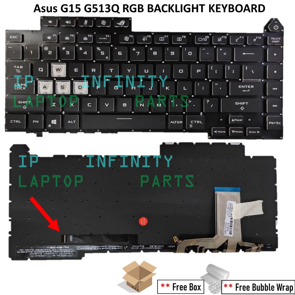 ASUS Rog Strix 2021 G15 G513 G513Q G513QM G513QY G533 RGB คีย์บอร์ดแล็ป ...