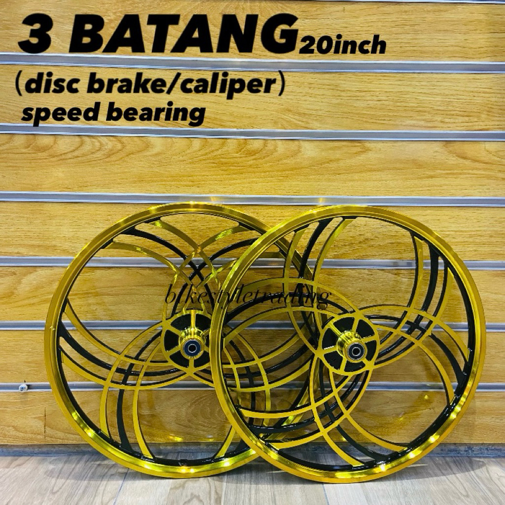 SH GOLD SPORT RIM TIGA BATANG SILANG/SPORT RIM BASIKAL BUDAK 20 นิ้ว ...