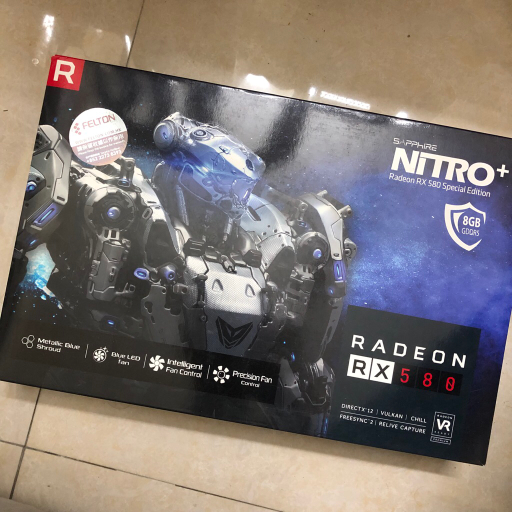 [หน่วยสุดท้าย] Sapphire Nitro RX 580 Special Edition 8GB Gaming Fullset ...