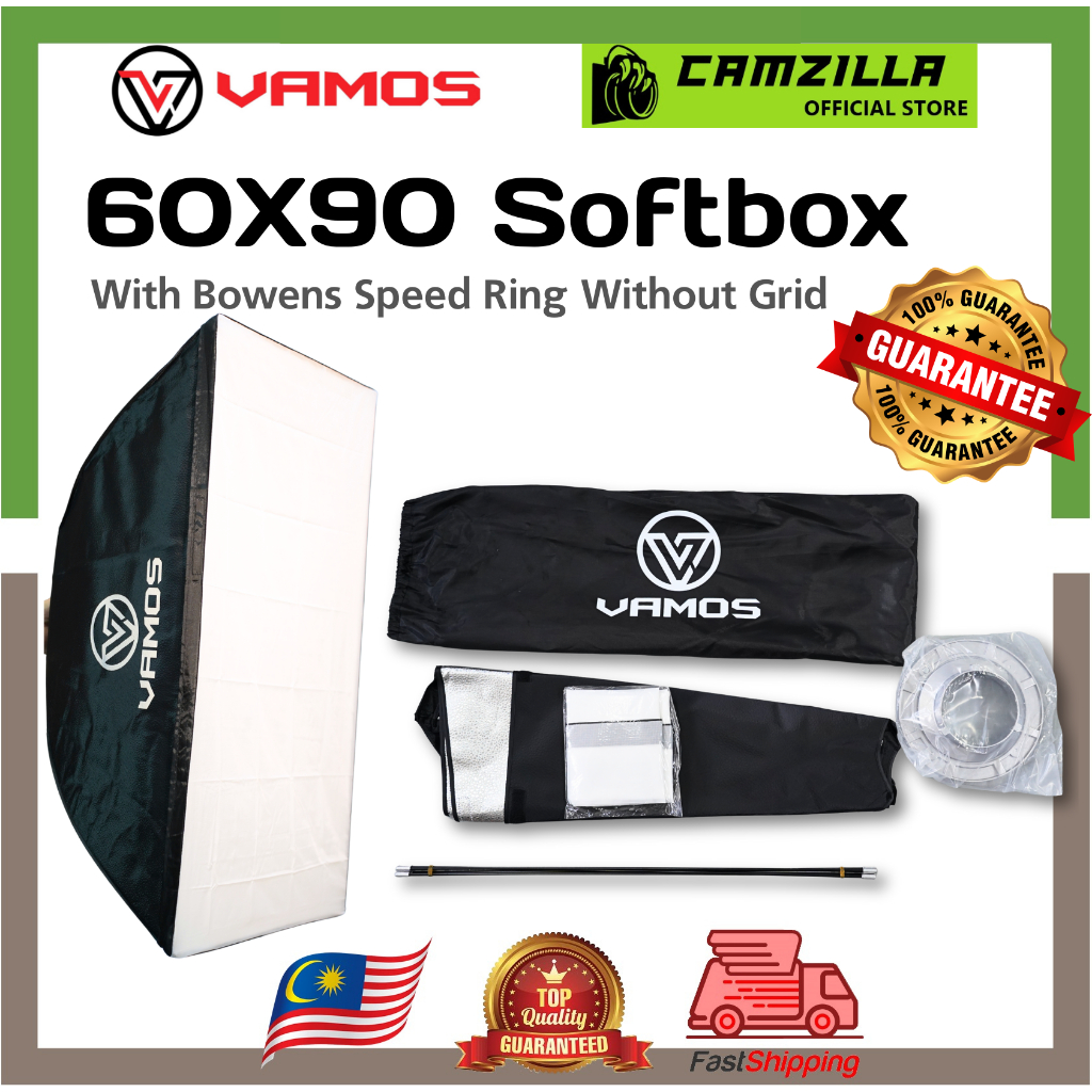 Vamos 60X90 Softbox Lighting With Bowens Speed Ring แบบไม่มีกริด ...