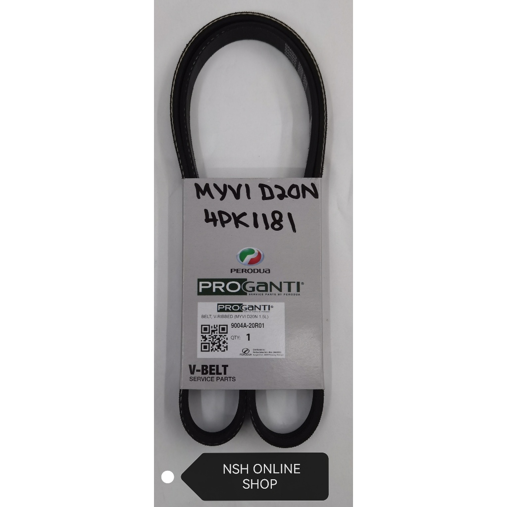 สายพานพัดลมสําหรับ Perodua Myvi D20N 1.5 2018-2022 ปี (4PK1181 ...