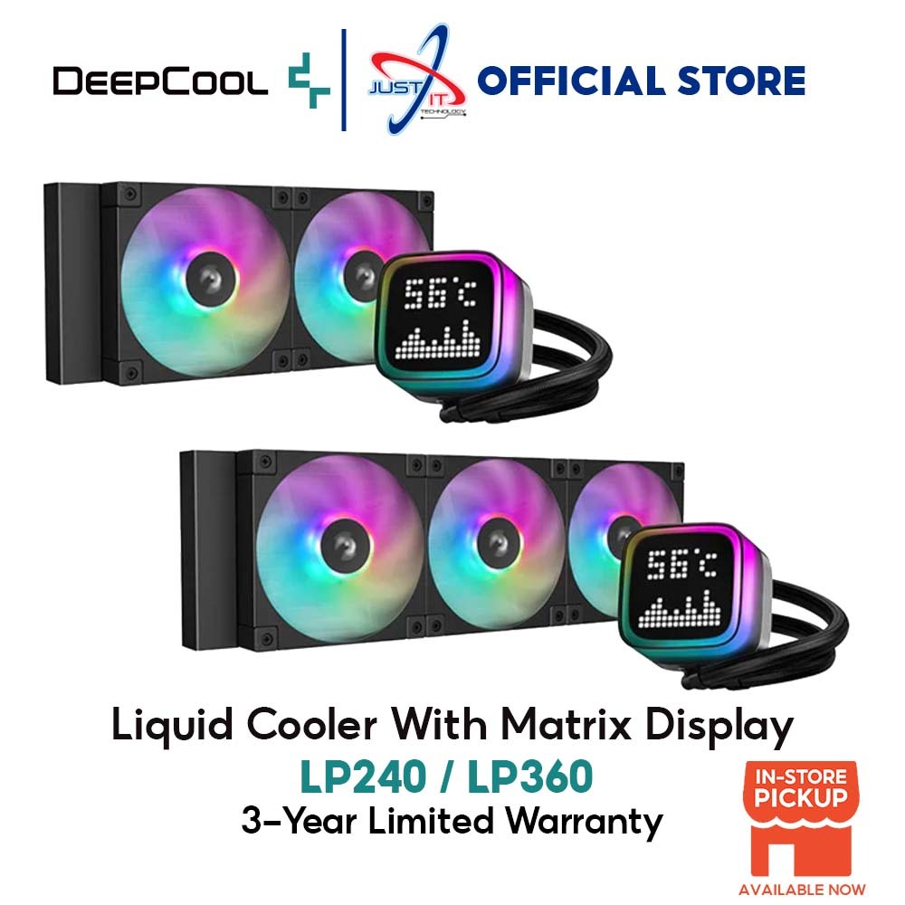 Deepcool LP240 / LP360 240mm / 360mm LIQUID COOLER พร้อมจอแสดงผล MATRIX | Shopee Thailand