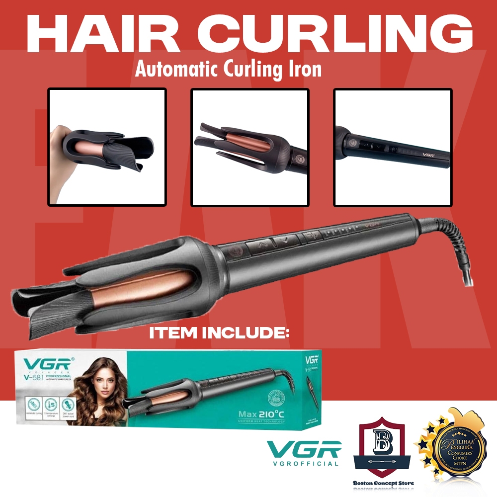 Vgr V-581 ออกแบบใหม่ Wave Hair Curling เคลือบเซรามิคไฟฟ้า Professional ...
