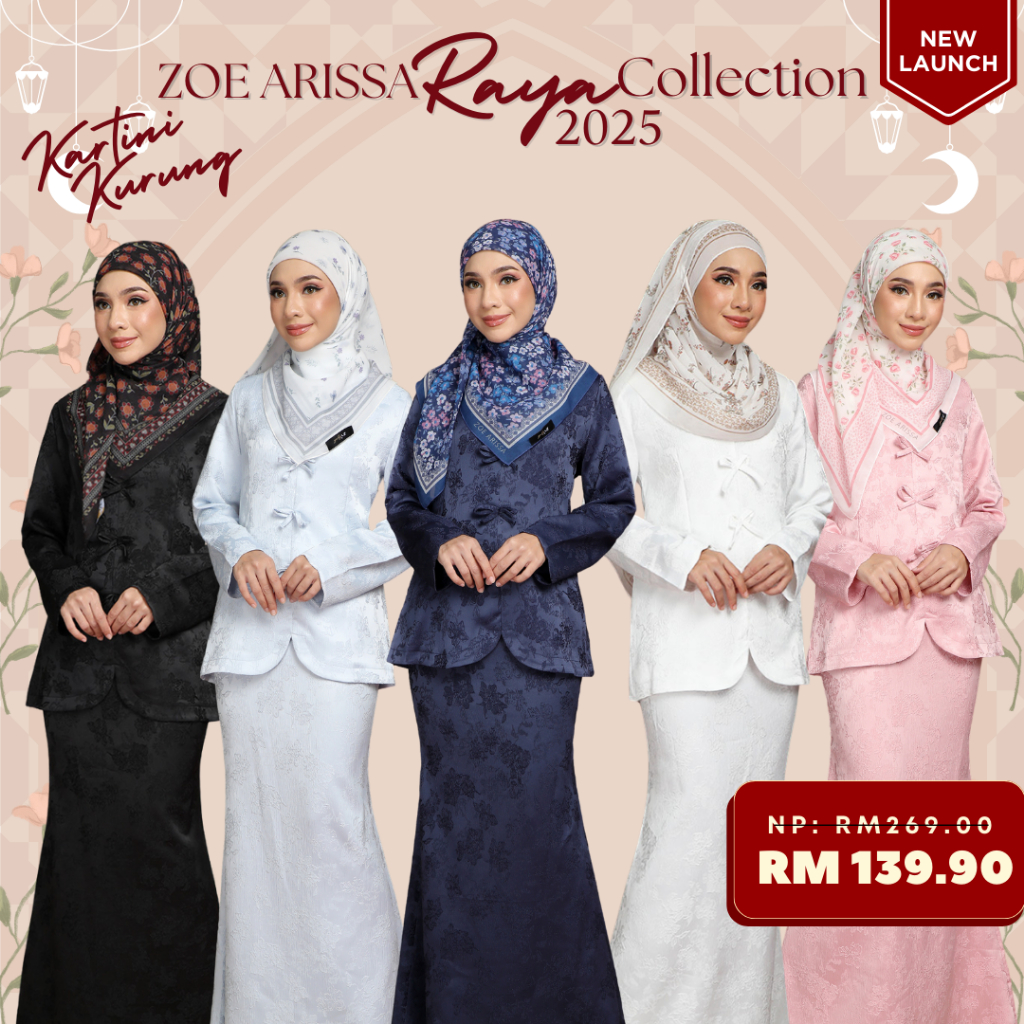 Zoe ARISSA Kartini KURUNG Kebaya MODEN BAJU RAYA KURUNG Textured ...