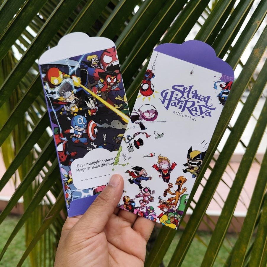 [ 5/40pcs COMBO ] SUPERHERO COMIC SAMPUL DUIT RAYA 2025 ANGPAO MONEY ...
