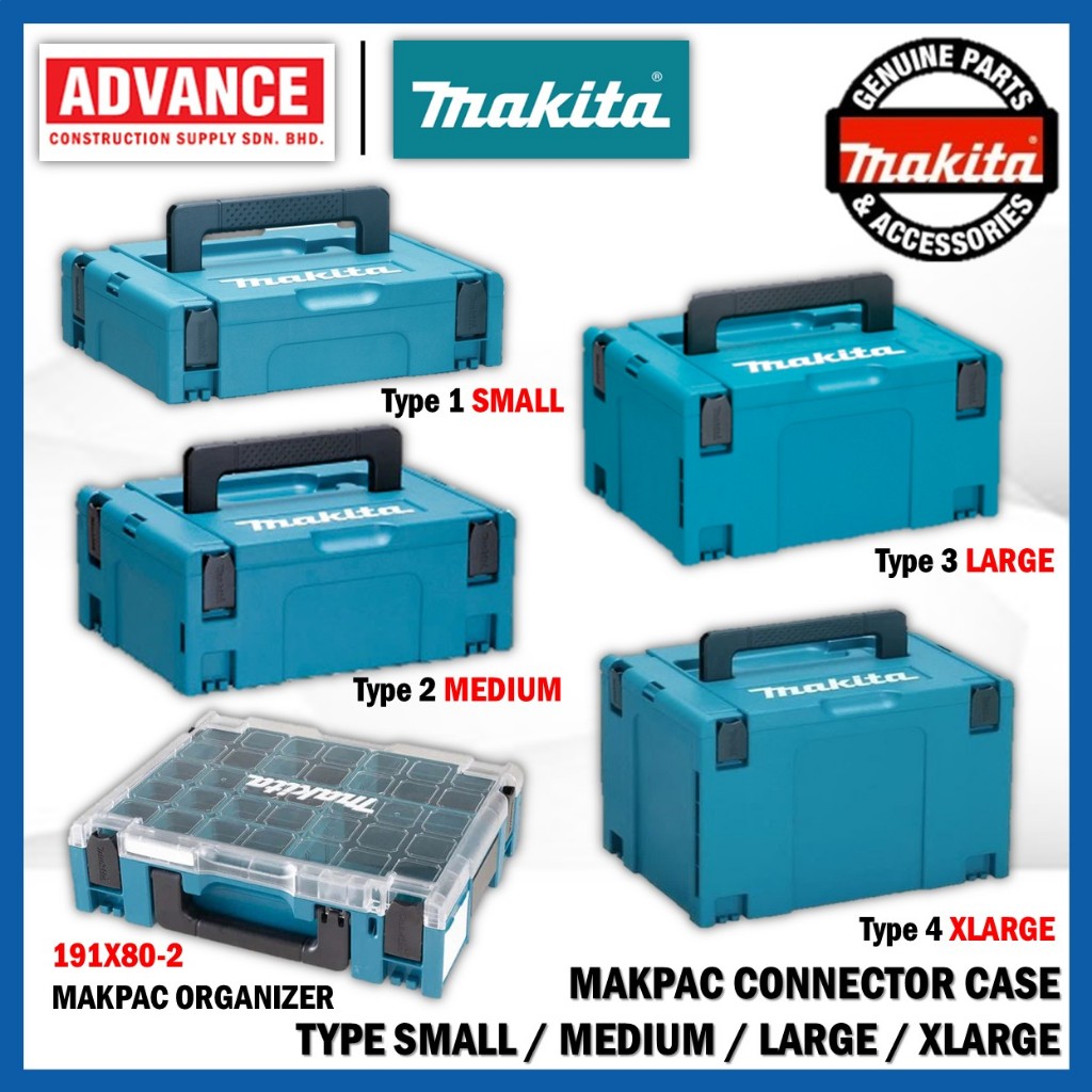 Makita Makpac Connector Carrying Box Type 1 2 3 4Plastic Tool Box Case ...