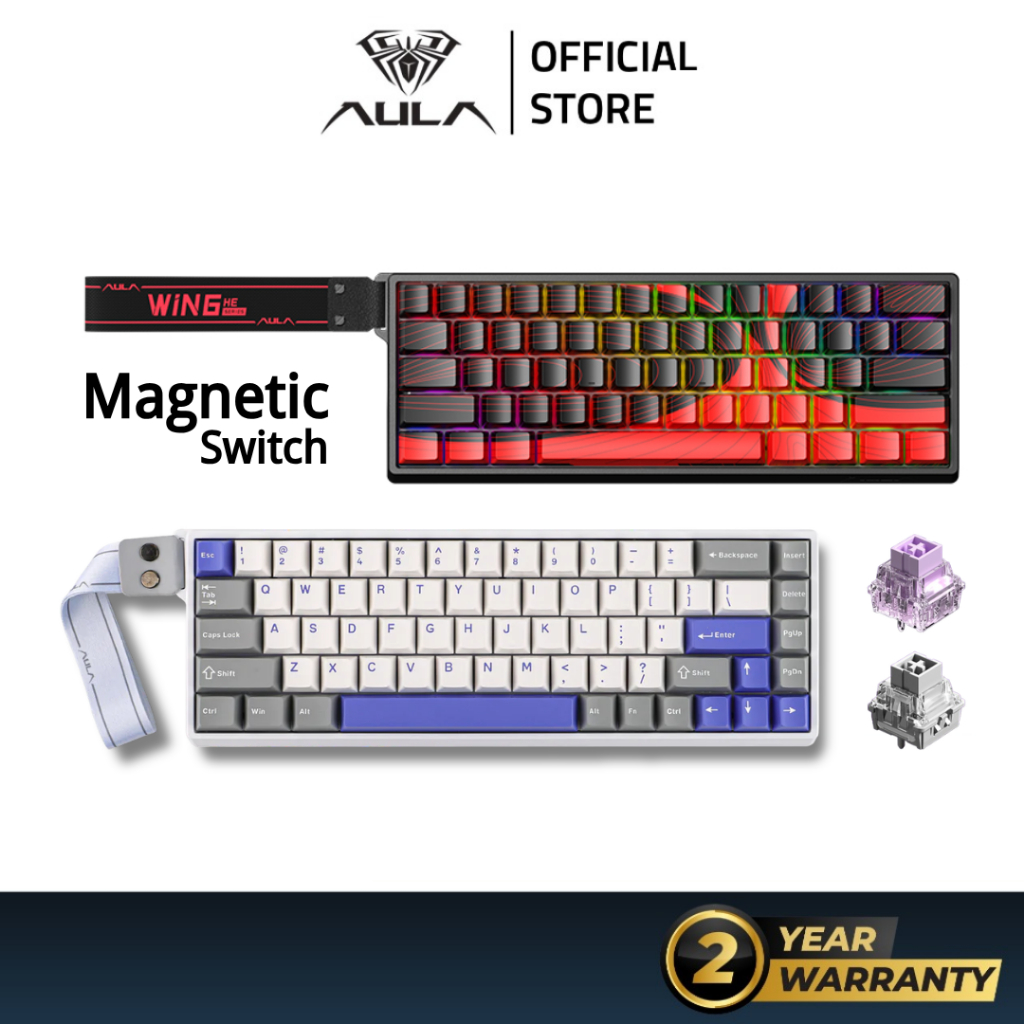 Aula WIN60 HE สวิตช์แม่เหล็ก Polling ปรับ Actuation Rapid Trigger Hall ...