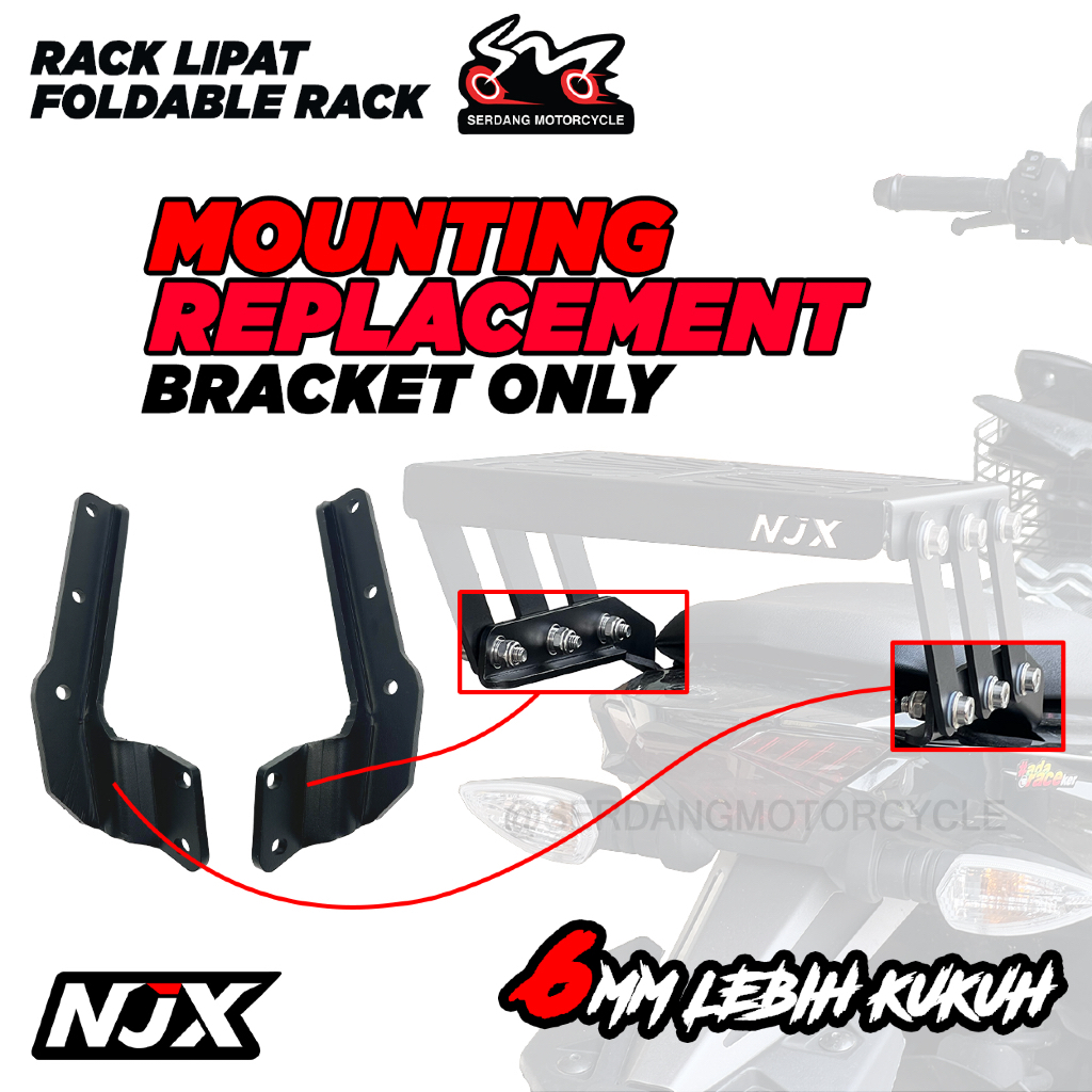 NJX Bracket Gati Mounting Rack Lipat พับได้ Rack Bracket เท่านั้น Y15 ...