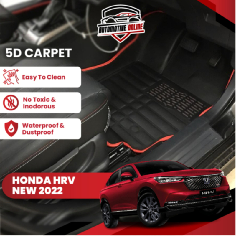 Honda HRV 2022-ปัจจุบันพรม 5D พรมปูพื้นรถยนต์ OEM Karpet พรมปูพื้น ...