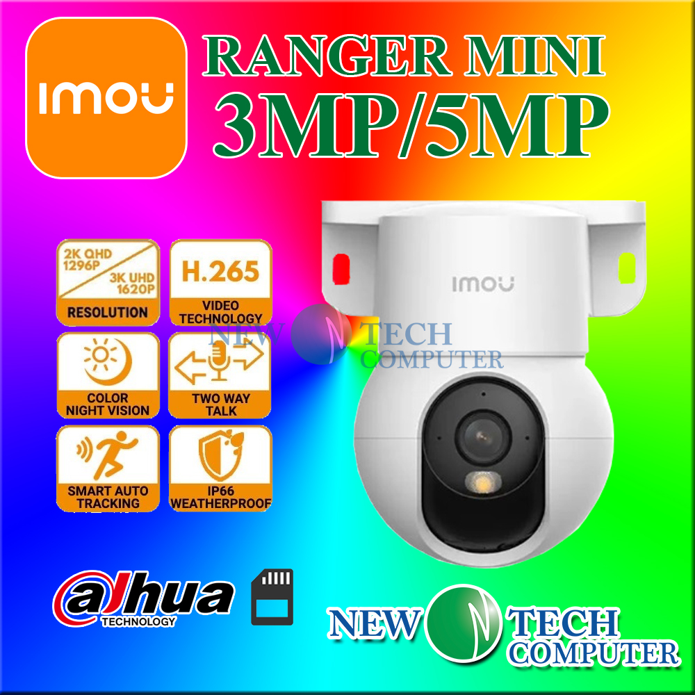 IMOU Ranger Mini 3MP QHD 5MP UHD Two Way Talk AI Human Detection Full ...