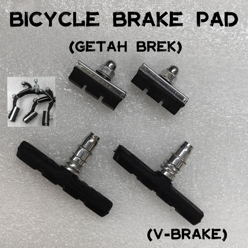 VVM: (1 PAIR 2 ชิ้น) ผ้าเบรกจักรยาน,รองเท้า V-BRAKE GETAH BREK BASIKAL ...