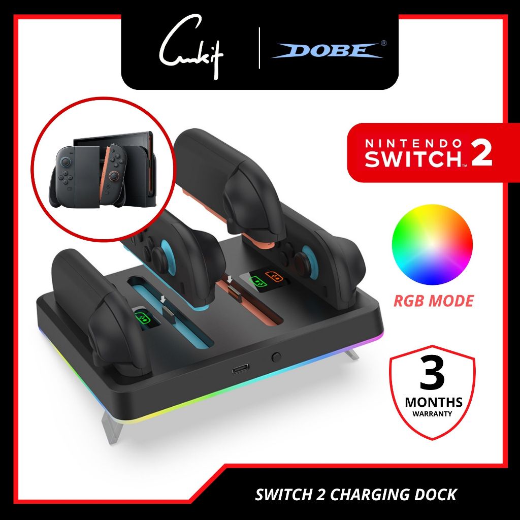 DOBE Nintendo Switch 2 แท่นชาร์จ Joy Con 4 ชิ้น แท่นชาร์จ Joy con แท่นชาร์จแม่เหล็ก | Shopee ...